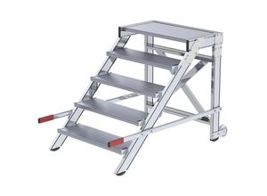 4031405500181 - MUNK Günzburger Steigtechnik Guenzburger Steigtechnik 50018 Aluminium Treppe fahrbar Arbeitshöhe (max) 3 m Silber 33 kg