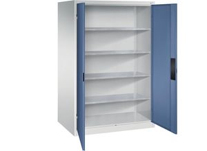 4064615195786 - Werkstatt-Schwerlastschrank Breite 1200 mm Tiefe 800 mm Tür fernblau C+P