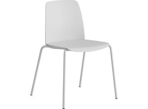7333362004724 - Stuhl Helmer Sitz Lehne aus Kunststoff VE 4 Stk Sitz weiß Gestell weiß kaiserkraft