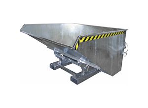 4052462064348 - eurokraft pro Kippbehälter inkl Abrollmechanismus Volumen 21 m³ LxBxH 1720 x 1870 x 1103 mm feuerverzinkt