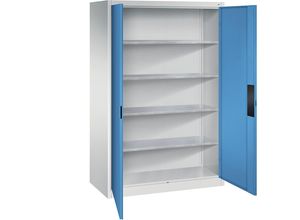 4067521591321 - Werkstatt-Schwerlastschrank Breite 1200 mm Tiefe 600 mm Tür lichtblau C+P