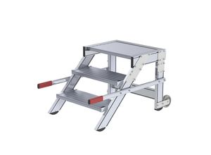 4031405500129 - MUNK Günzburger Steigtechnik Guenzburger Steigtechnik 50012 Aluminium Treppe fahrbar Arbeitshöhe (max) 26 m Silber 20 kg