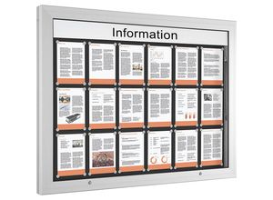 4260256792111 - Schaar - Kantline-Schaukasten din A0 BxTxH 1380x75x1025 mm ESG-Glas Öffnung nach oben Rückwand anthrazit inkl 10 Magnete + 1 Einstecktasche
