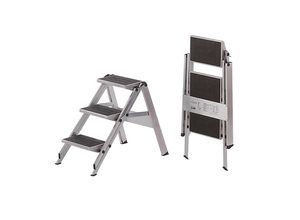 4260270953109 - Alu-Klapptreppe Stufen Alu mit PVC-Belag ohne Sicherheitsbügel 3 Stufen kaiserkraft