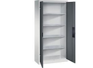 4067521584415 - Werkstatt-Schwerlastschrank Breite 930 mm Tiefe 400 mm Tür anthrazit C+P