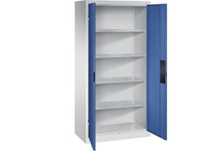 4067521585740 - Werkstatt-Schwerlastschrank Breite 930 mm Tiefe 500 mm Tür enzianblau C+P