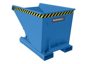 4052462064010 - eurokraft pro Kippbehälter inkl Abrollmechanismus Volumen 03 m³ LxBxH 1260 x 770 x 835 mm blau