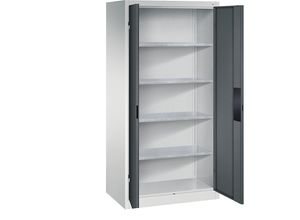 4067521587225 - Werkstatt-Schwerlastschrank Breite 930 mm Tiefe 600 mm Tür lichtblau C+P