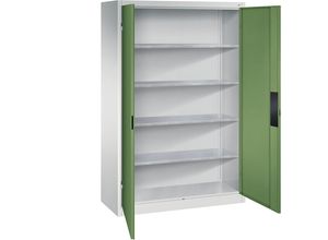 4067521589939 - Werkstatt-Schwerlastschrank Breite 1200 mm Tiefe 500 mm Tür resedagrün C+P