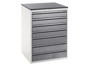 4040376927286 - Schubladenschrank mit Teleskopführungen Höhe 1030 mm Schubladen 4 x 120 3 x 150 mm lichtgrau   anthrazit Breite 770 mm RAU