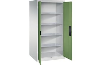4064615166441 - Werkstatt-Schwerlastschrank Breite 930 mm Tiefe 800 mm Tür resedagrün C+P