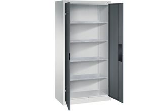 4067521585832 - Werkstatt-Schwerlastschrank Breite 930 mm Tiefe 500 mm Tür anthrazit C+P