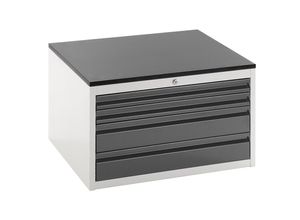 4040376926777 - Schubladenschrank mit Teleskopführungen Höhe 460 mm Schubladen 2 x 60 2 x 120 mm lichtgrau   anthrazit Breite 770 mm RAU