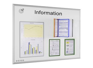 4260256791183 - Aushangtafel für 18 x DIN A4 reinweiß kaiserkraft
