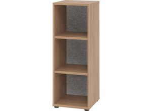 4032062177952 - ANNY-AC - Regal mit Akustik-Rückwand HxBxT 1100 x 400 x 400 mm 2 Fachböden Nussbaum-Dekor kaiserkraft