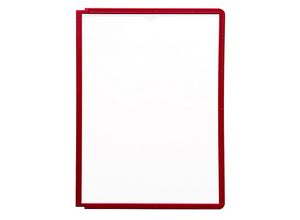 4005546500881 - DURABLE Klarsichttafel mit Profilrahmen für DIN A4 VE 10 Stk rot ab 3 VE