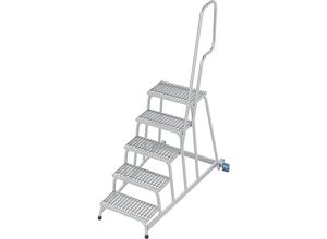 4009199805386 - STABILO Mobiler Montagetritt mit Gitterroststufen einseitig 5 Stufen kaiserkraft