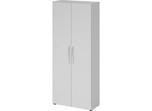 4032062000779 - Schrank TARA 5 Ordnerhöhen Flügeltüren 1 fester Zwischenboden 3 Fachböden B 800 x T 330 x H 1880 mm lichtgrau