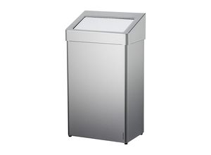 4045504406077 - AIR-WOLF Mülleimer Edelstahl mit Klappdeckel Volumen 60 l BxHxT 400 x 726 x 258 mm gebürstet