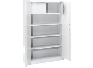 4052574502981 - Feuergeschützter Stahlschrank gemäß DIN 4102 HxBxT 1950 x 1200 x 500 mm lichtgrau mit Schließfach C+P