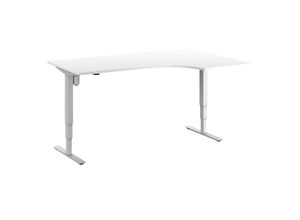 4061753259349 - Schreibtisch Atlanta elektrisch höhenverstellbar Ecke BxT 1800 x 1200 mm weiß weiß rechts kaiserkraft