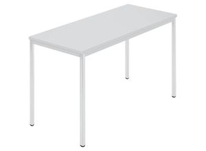 4250709201376 - Rechtecktisch Vierkantrohr beschichtet BxT 1200 x 600 mm grau   grau kaiserkraft