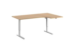 4061753260062 - eurokraft basic Schreibtisch Venla elektrisch höhenverstellbar Ecke BxT 1800 x 1200 mm Buche weiß rechts
