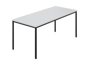 4250709202632 - Rechtecktisch Rundrohr beschichtet BxT 1600 x 800 mm grau   anthrazit kaiserkraft