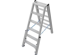 4009199134882 - Treppen-Stufenstehleiter mit Niveauausgleich beidseitig begehbar 2x6 Stufen KRAUSE