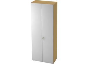 4032062025871 - eurokraft pro Aktenschrank Flügeltüren 5 Fachböden Buche   alusilber