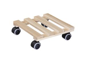 4001073487725 - Pflanzenroller Buche PALETTI Tragfähigkeit 100 kg natur LxB 250 x 250 mm VE 2 Stk Wagner