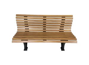 4007248313608 - Parkbank aus Kunststoff mit 13 Leisten Breite 1500 mm Holzoptik kaiserkraft
