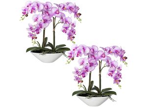 4064118879473 - Phalaenopsis real touch Höhe 530 mm VE 2 Stk Keramikschale orchidee kaiserkraft