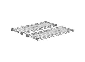 4260285071027 - Fachboden für Stahldraht-Gitterregal verchromt Fachlast 150 kg Breite 910 mm Tiefe 360 mm VE 2 Stk kaiserkraft
