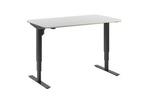 4061753261397 - Schreibtisch Atlanta Trend elektrisch höhenverstellbar gerade abgerundete Ecken BxT 1400 x 800 mm weiß schwarz kaiserkraft