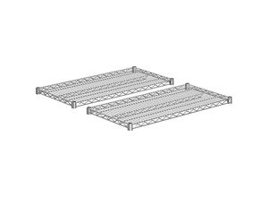 4260285071188 - Fachboden für Stahldraht-Gitterregal verchromt Fachlast 250 kg Breite 910 mm Tiefe 460 mm VE 2 Stk kaiserkraft