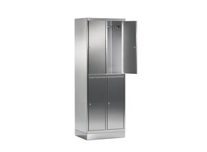 4021177924278 - Edelstahlschrank Garderobenschrank 4 Fächer HxBxT 1800 x 625 x 500 mm