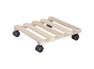 4001073420111 - Pflanzenroller Buche PALETTI Tragfähigkeit 100 kg natur LxB 340 x 340 mm VE 4 Stk Wagner