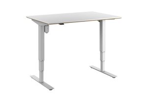 4061753261342 - Schreibtisch Atlanta Trend elektrisch höhenverstellbar gerade BxT 1200 x 800 mm weiß weiß kaiserkraft
