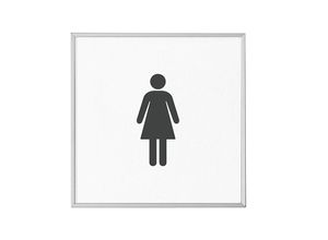 4060081702114 - MADRID Silver Line™ Türschild Piktogramm HxB 120 x 120 mm WC Damen kaiserkraft