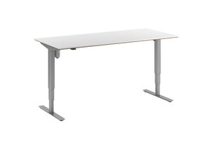 4061753261687 - Schreibtisch Atlanta Trend elektrisch höhenverstellbar gerade BxT 1800 x 800 mm weiß silber kaiserkraft