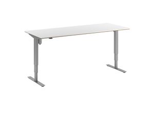 4061753261809 - Schreibtisch Atlanta Trend elektrisch höhenverstellbar gerade BxT 2000 x 800 mm weiß silber kaiserkraft