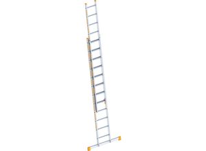 4035209004159 - Alu-Schiebeleiter 2-teilig ausziehbar 2 x 12 Sprossen inkl Traverse Layher