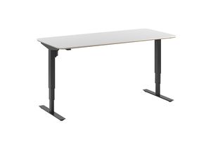 4061753261632 - Schreibtisch Atlanta Trend elektrisch höhenverstellbar gerade abgerundete Ecken BxT 1800 x 800 mm weiß schwarz kaiserkraft