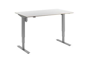 4061753261441 - Schreibtisch Atlanta Trend elektrisch höhenverstellbar gerade BxT 1400 x 800 mm weiß silber kaiserkraft