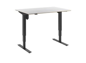 4061753261335 - Schreibtisch Atlanta Trend elektrisch höhenverstellbar gerade BxT 1200 x 800 mm weiß schwarz kaiserkraft