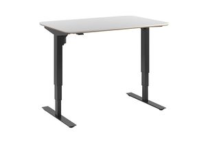4061753261274 - Schreibtisch Atlanta Trend elektrisch höhenverstellbar gerade abgerundete Ecken BxT 1200 x 800 mm weiß schwarz kaiserkraft