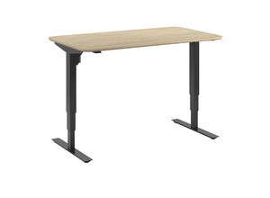 4061753261366 - Schreibtisch Atlanta Trend elektrisch höhenverstellbar gerade abgerundete Ecken BxT 1400 x 800 mm Eiche schwarz kaiserkraft