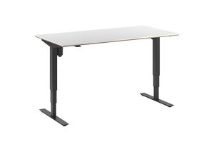4061753261571 - Schreibtisch Atlanta Trend elektrisch höhenverstellbar gerade BxT 1600 x 800 mm weiß schwarz kaiserkraft