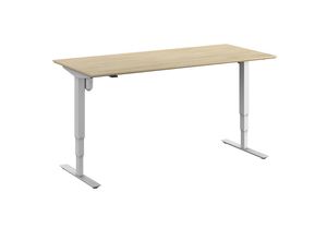 4061753261670 - Schreibtisch Atlanta Trend elektrisch höhenverstellbar gerade BxT 1800 x 800 mm Eiche weiß kaiserkraft